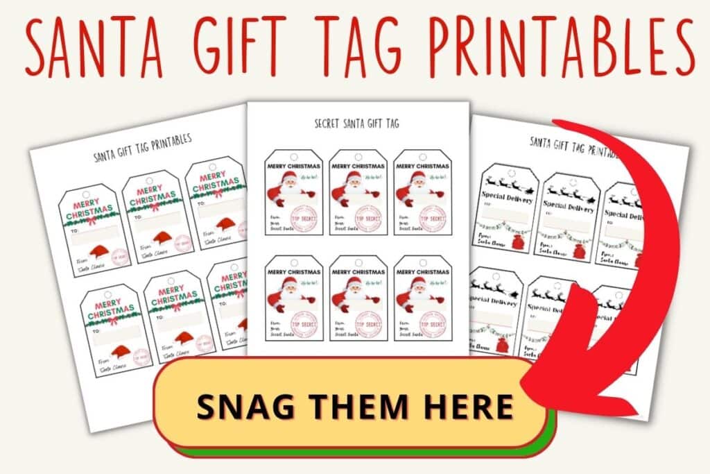 Free Printable Santa Gift Tags (Download Instantly to Print) ⋆ Love Our ...
