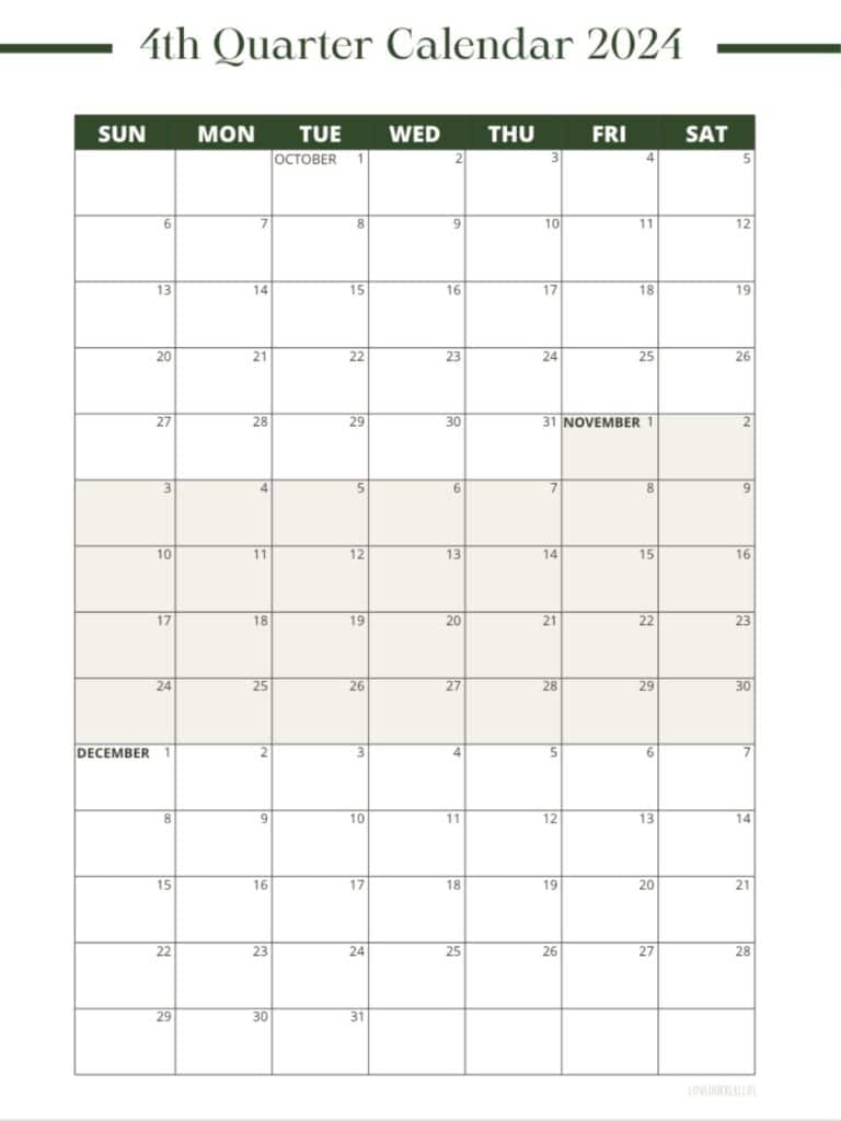 3 Month Calendar Printables: 2024 ⋆ Love Our Real Life