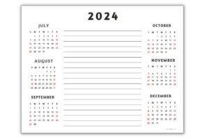 Six Months Calendar Printable - FREE Template ⋆ Love Our Real Life