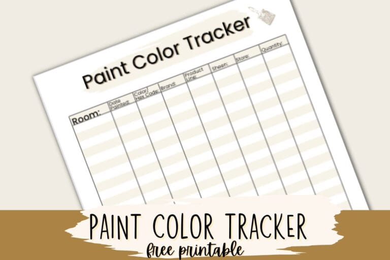 Free Paint Color Tracker: Printable to Keep Track of Colors ⋆ Love Our ...