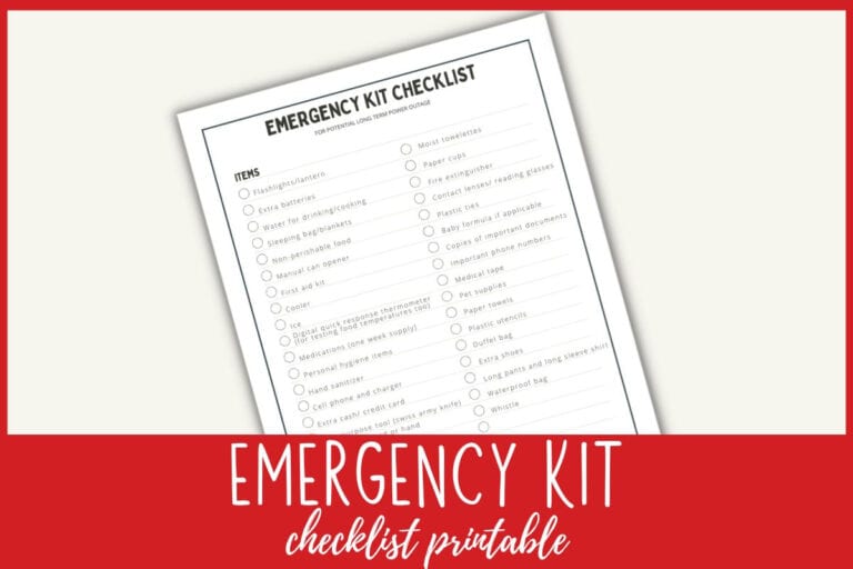 FREE Printable Emergency Kit Checklist: Be Disaster Ready ⋆ Love Our ...