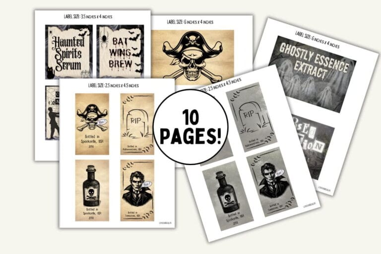 Spooky Halloween Potions Bottle Free Printable Labels ⋆ Love Our Real Life