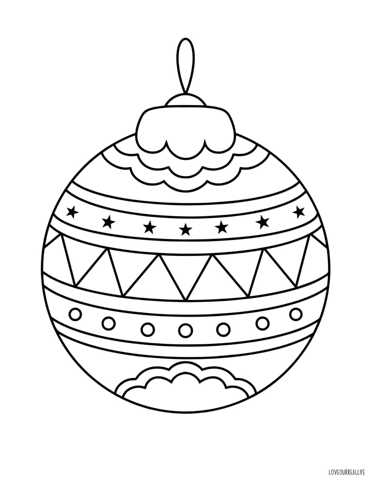 Festive Ornament Coloring Pages for Holiday Fun ⋆ Love Our Real Life