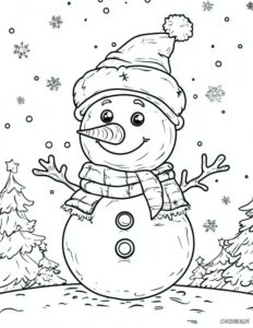 Adorable Snowman Coloring Pages for Kids and Adults to Enjoy ⋆ Love Our ...