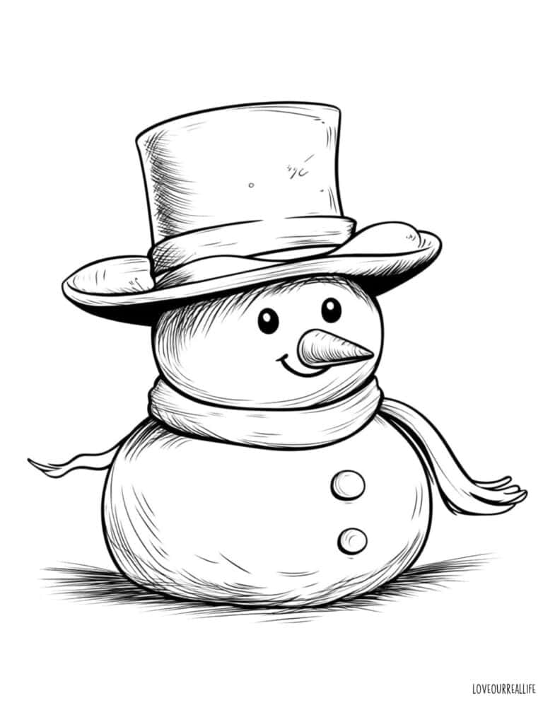 Adorable Snowman Coloring Pages for Kids and Adults to Enjoy ⋆ Love Our ...