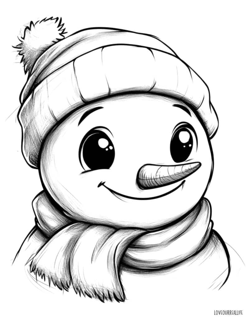 Adorable Snowman Coloring Pages for Kids and Adults to Enjoy ⋆ Love Our ...