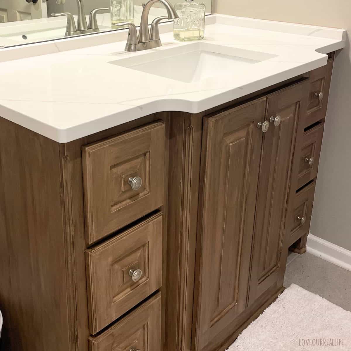 DIY Bathroom Vanity Makeover: Perfect Combo of DIY and Professional ...