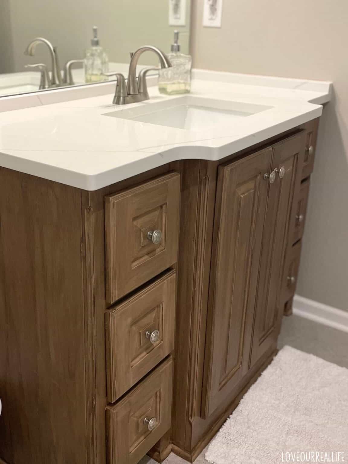 DIY Bathroom Vanity Makeover: Perfect Combo of DIY and Professional ...
