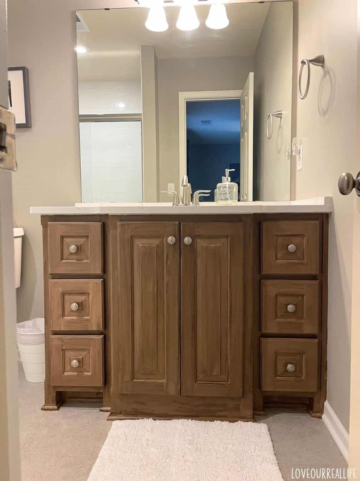 DIY Bathroom Vanity Makeover: Perfect Combo of DIY and Professional ...
