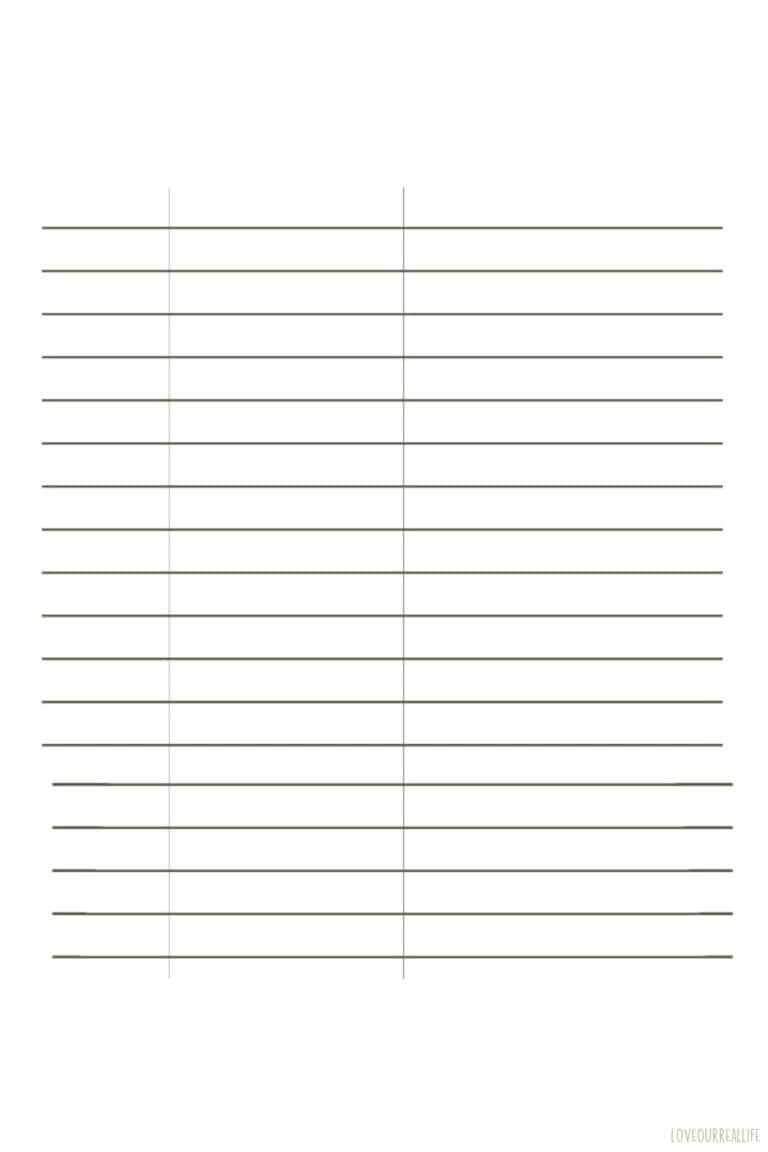 Organize Your Life with These Free 3-Column Templates ⋆ Love Our Real Life