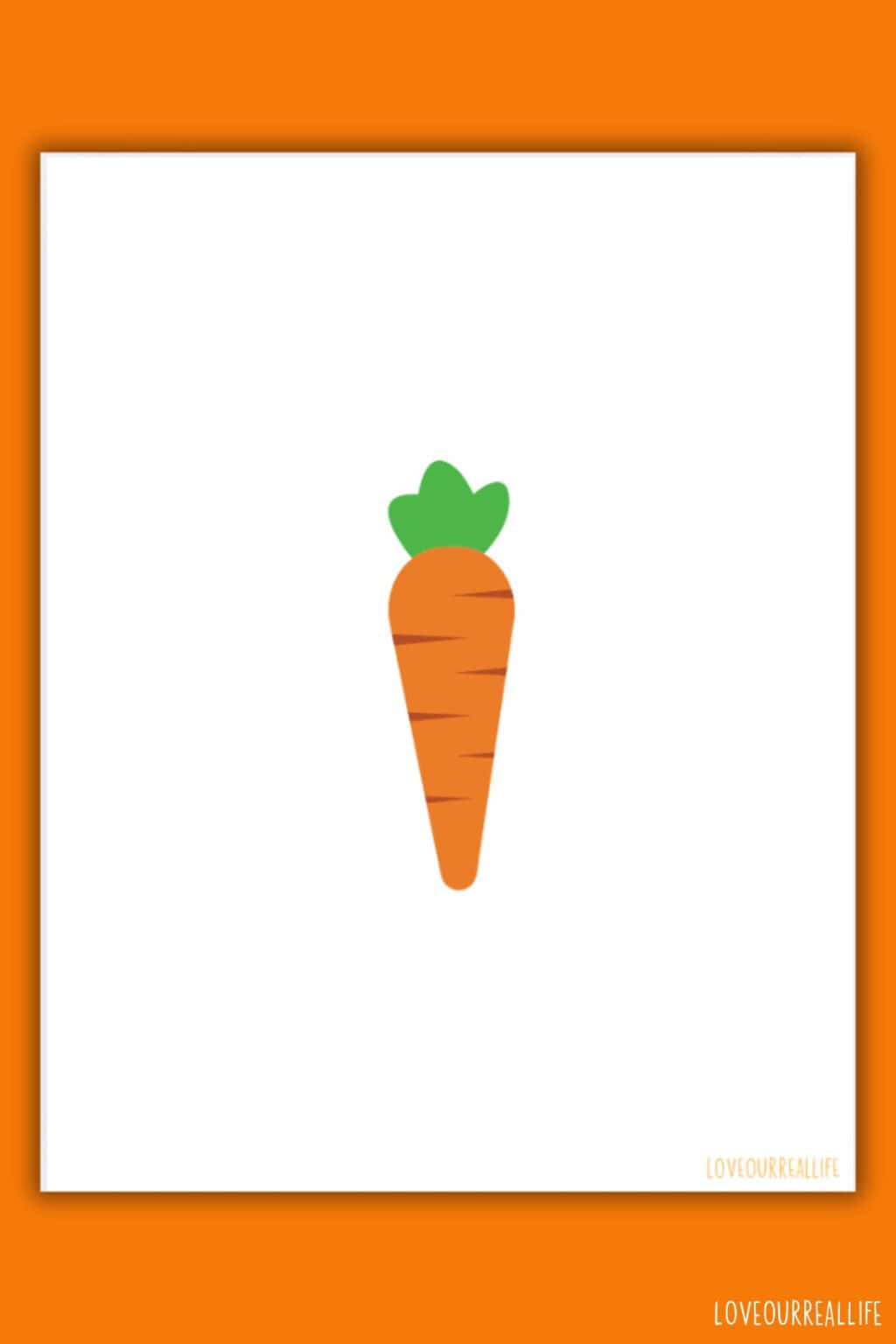 Carrot Template – Free Printable for Easter Crafts ⋆ Love Our Real Life