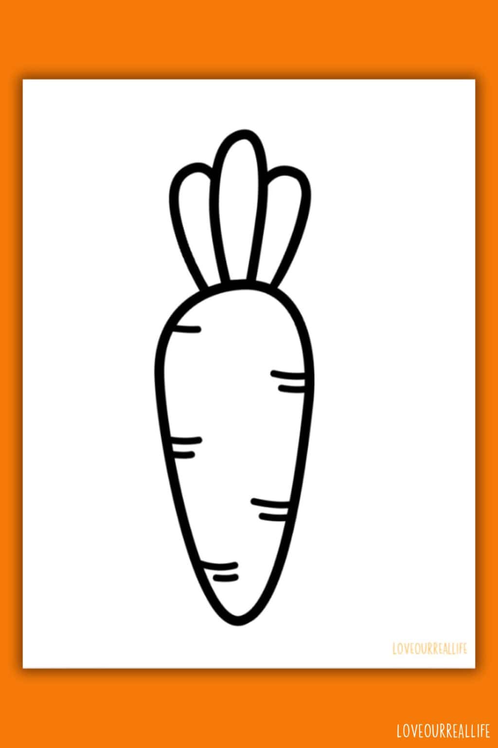 Carrot Template – Free Printable for Easter Crafts ⋆ Love Our Real Life