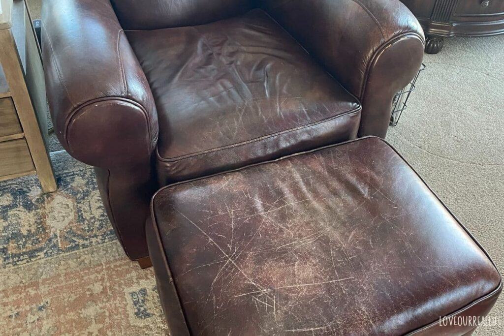 How to Restain Worn Leather Furniture with Rub and Restore ⋆ Love Our ...