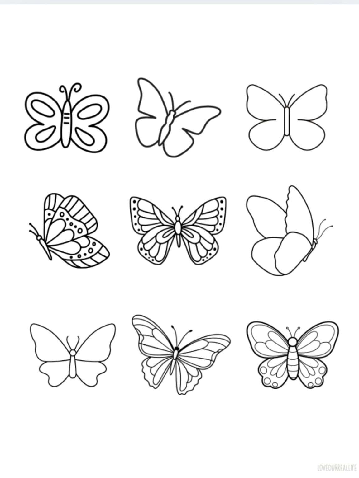 Butterfly Template: Free Printable for Crafts or Coloring ⋆ Love Our ...