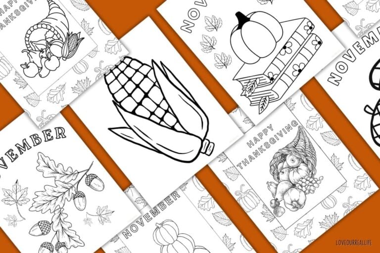 Free November Coloring Pages: 12 Printable Fall and Thanksgiving ...
