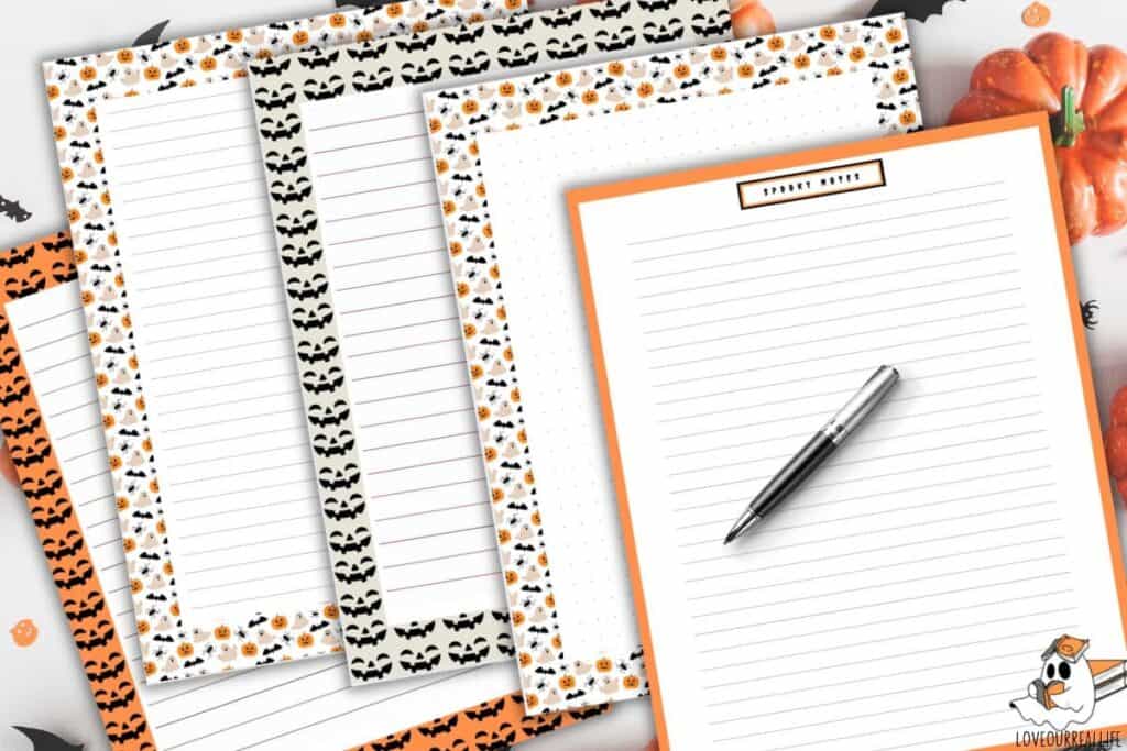Spooky and Fun Halloween Stationery: Free Printables ⋆ Love Our Real Life