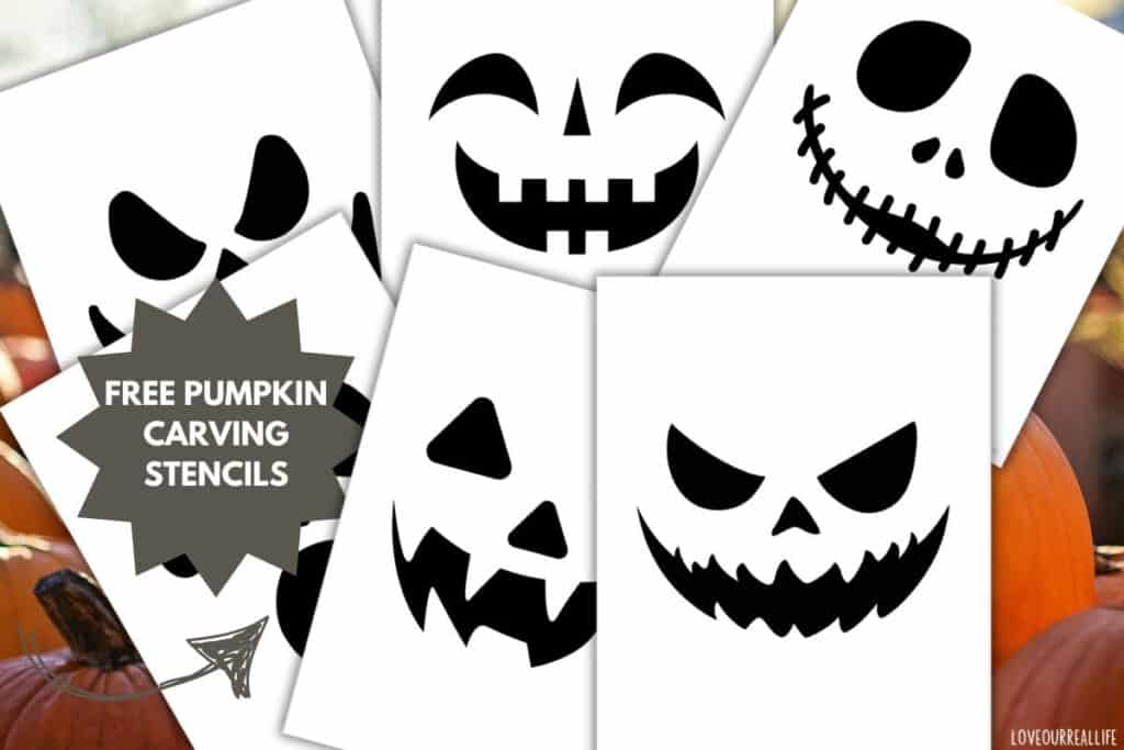Easy Pumpkin Carving Stencils: Free Jack-O’-Lantern Faces to Download ⋆ ...