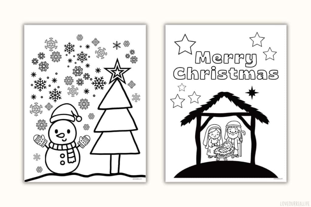 Adorable Free Christmas Coloring Pages to Print and Color ⋆ Love Our ...